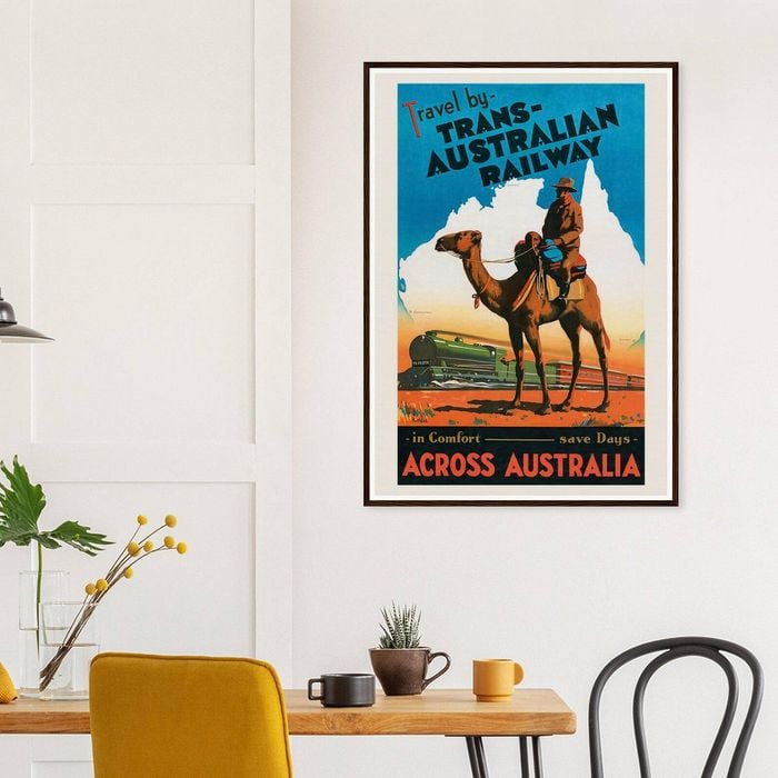 Galrie Trans Australian Railway Vintage Poster Outback Adventure Art ...