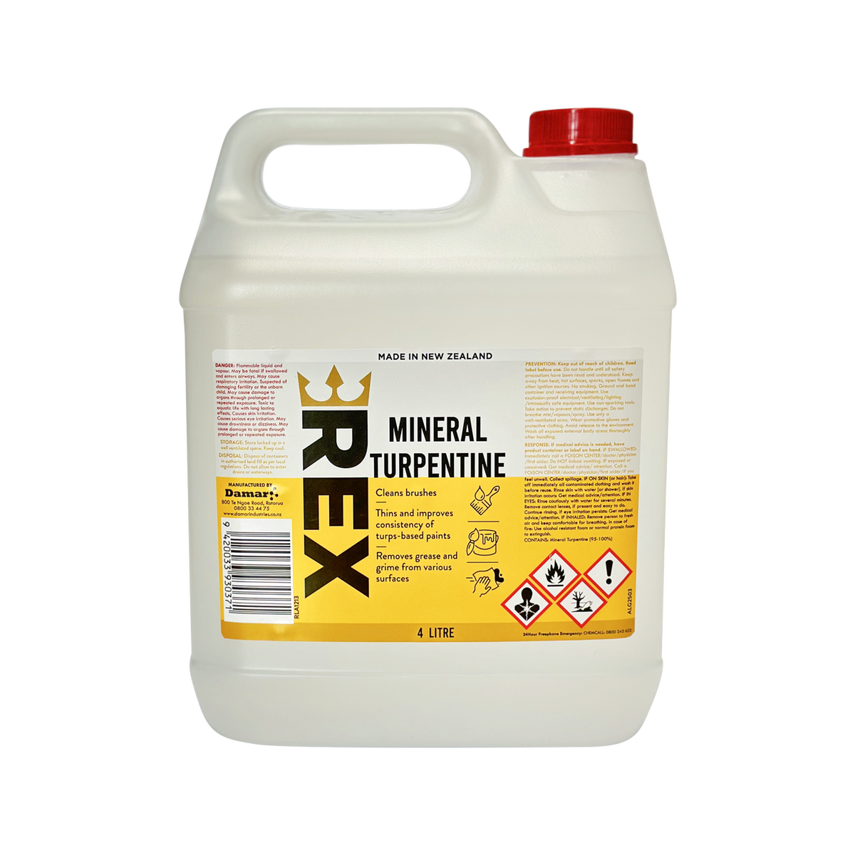 REX 4L Mineral Turpentine - Bunnings New Zealand