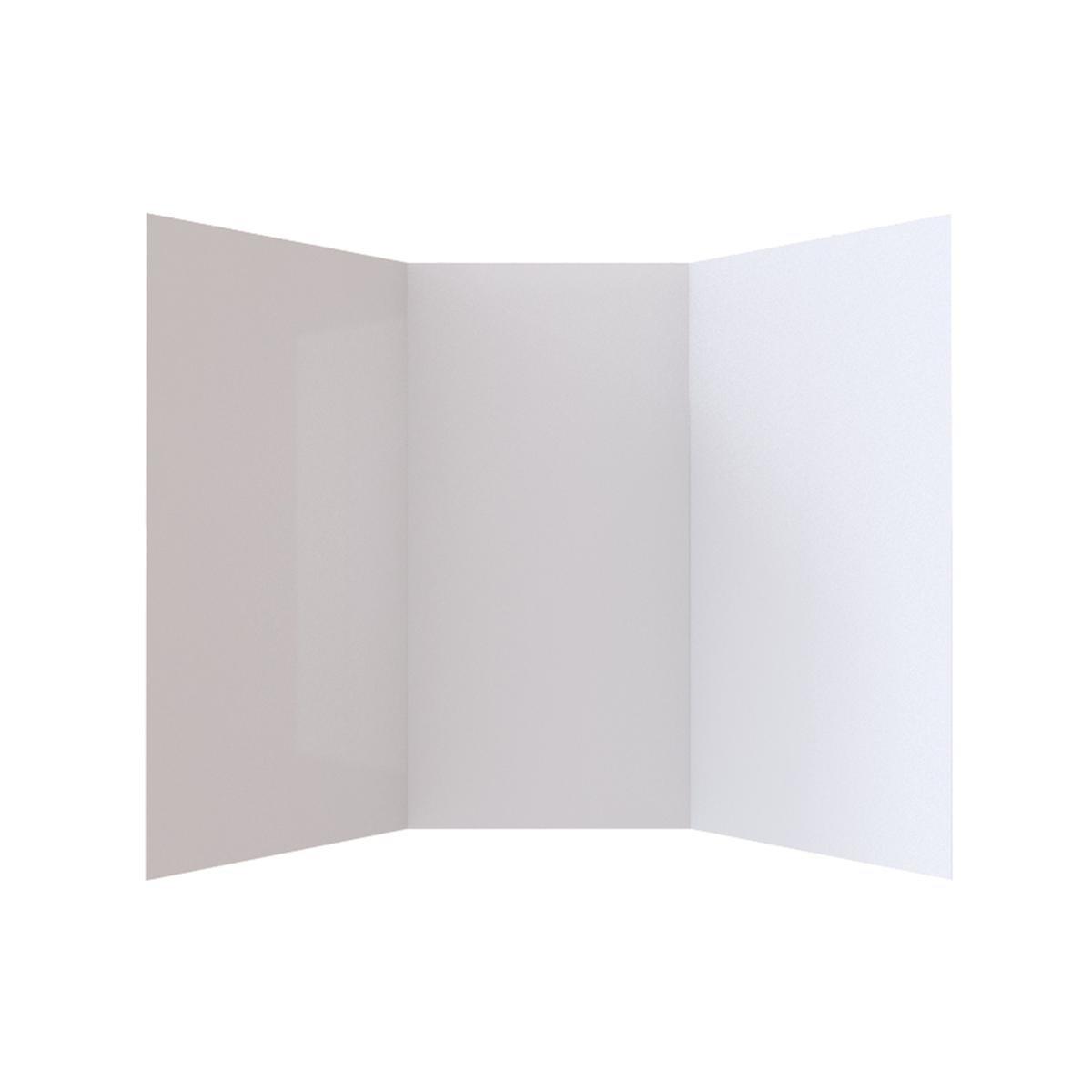 Stein 750 x 900 x 2000mm White 3-Sided Flat Wall Shower Liner ...