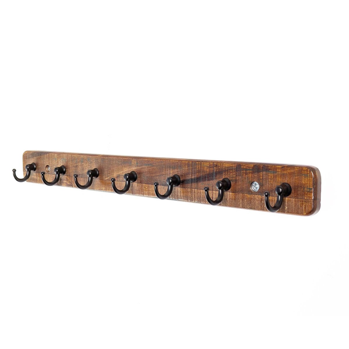 Adoored 7 Black Hook Rustic Board Key Rack - Bunnings Australia