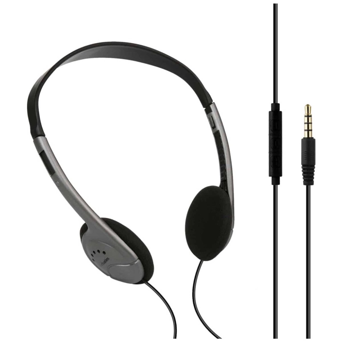 VERBATIM Multimedia Over Ear Wired Headset W/ Inline Mic & 3.5mm Jack ...