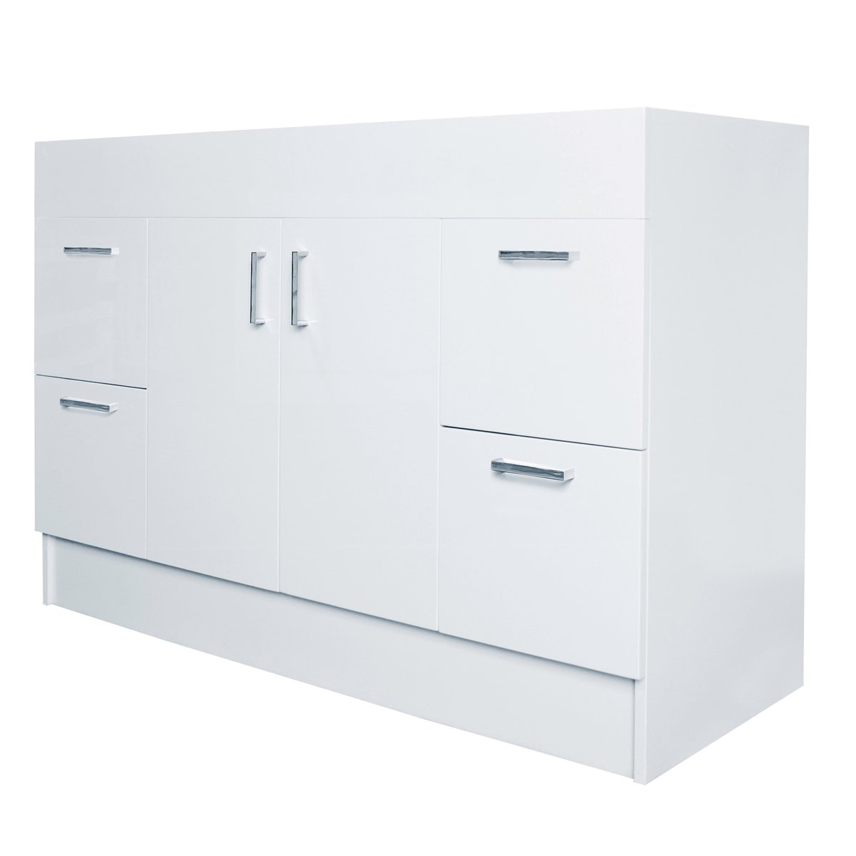 Estilo 1200mm Allana Gloss White Freestanding Vanity - Cabinet Only ...