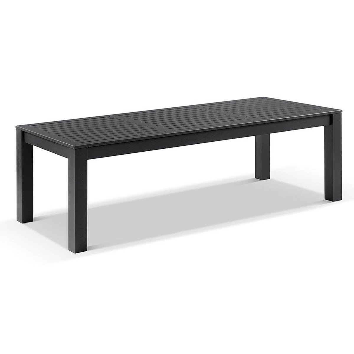 Santorini 2.5m Outdoor Rectangle Aluminium Dining Table 2.5m - Charcoal ...