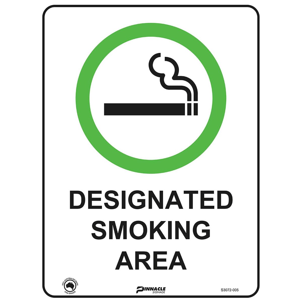 Pinnacle 400 x 300mm Metal Designated Smoking Area Sign - Bunnings ...