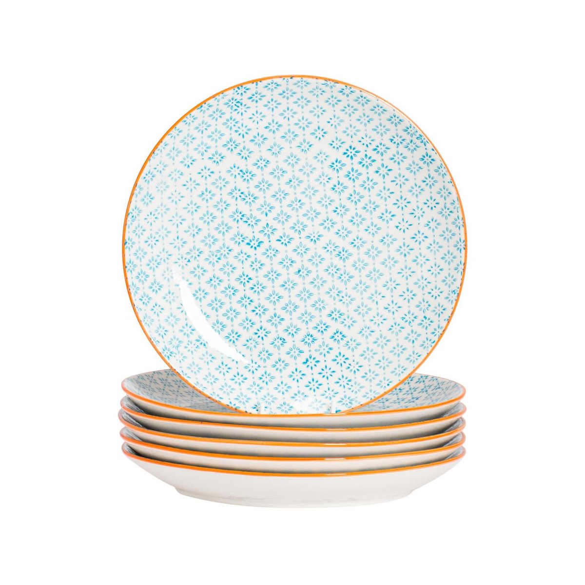 Nicola Spring Patterned Dinner Plates - Print Design - 26cm - Set of 6 ...