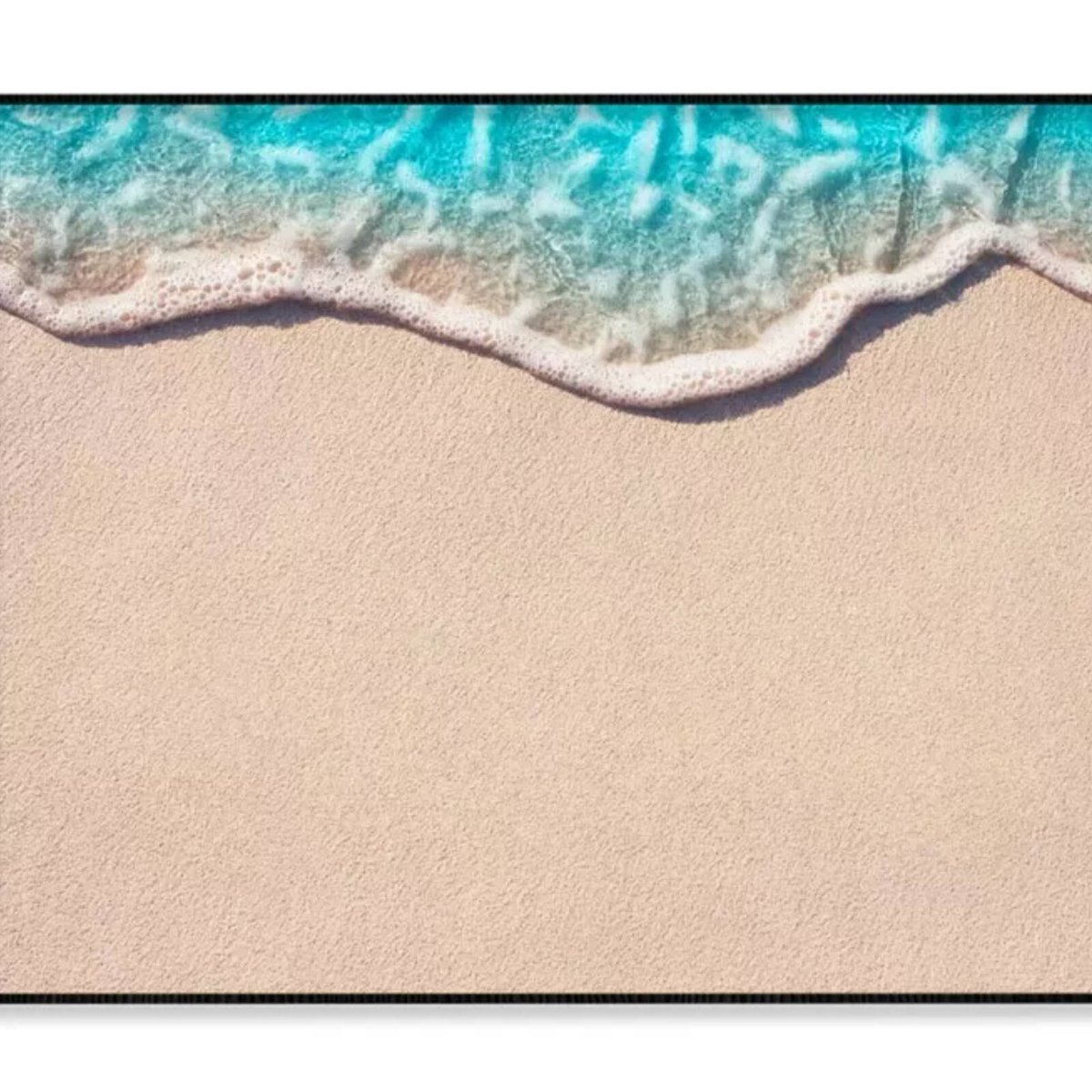 Wave of Blue Ocean on Sandy Beach Print 100% Australian Made 90x60cm ...