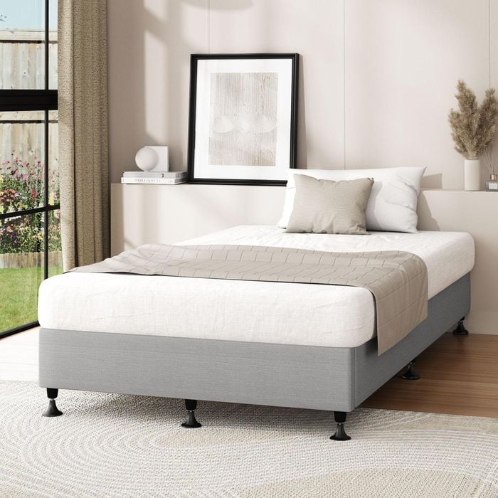 Oikiture Bed Frame King Single Bed Base Platform Grey - Bunnings Australia
