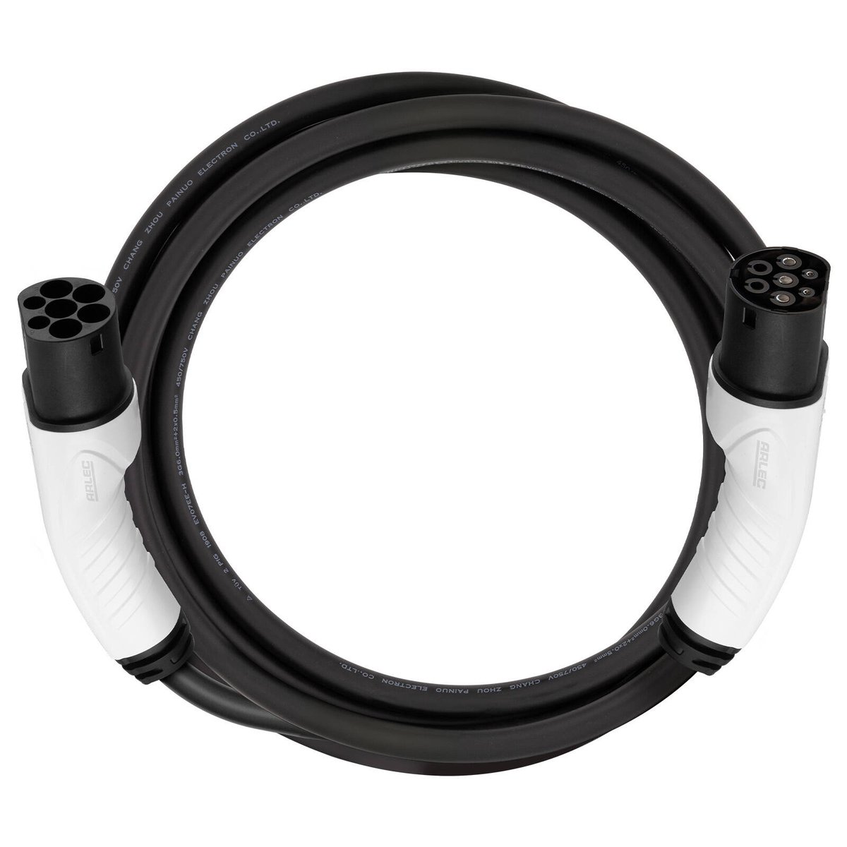 Arlec 5m IP65 4.6kW 20A Single Phase Type 2 Connector EV Charging Cable ...