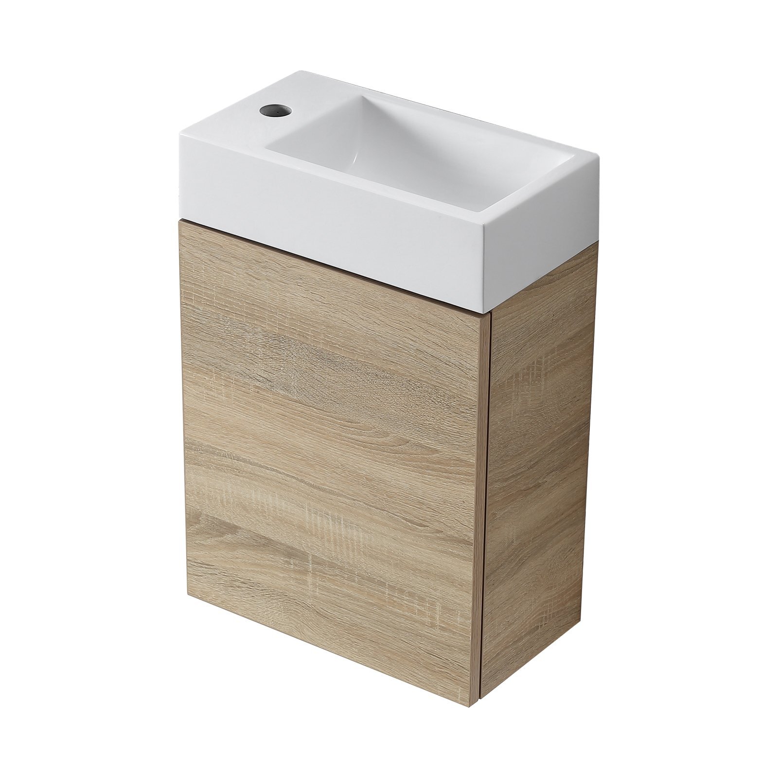 400mm Oak Finish Rococo Wall Hung Vanity | Mondella