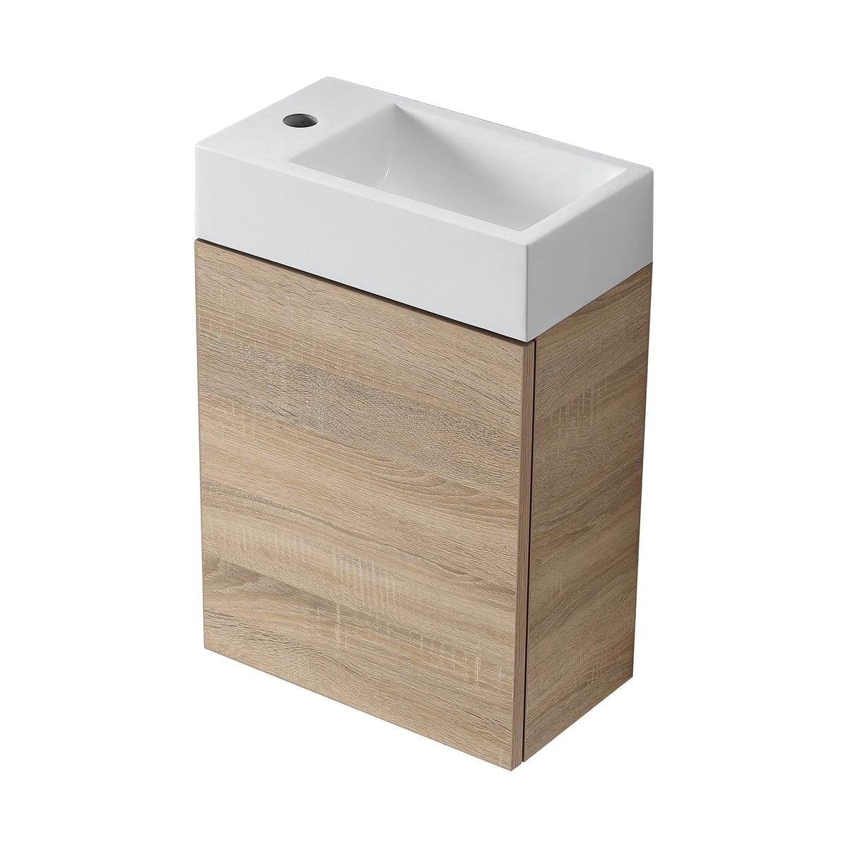 Mondella 400mm Oak Finish Rococo Wall Hung Vanity - Bunnings New Zealand