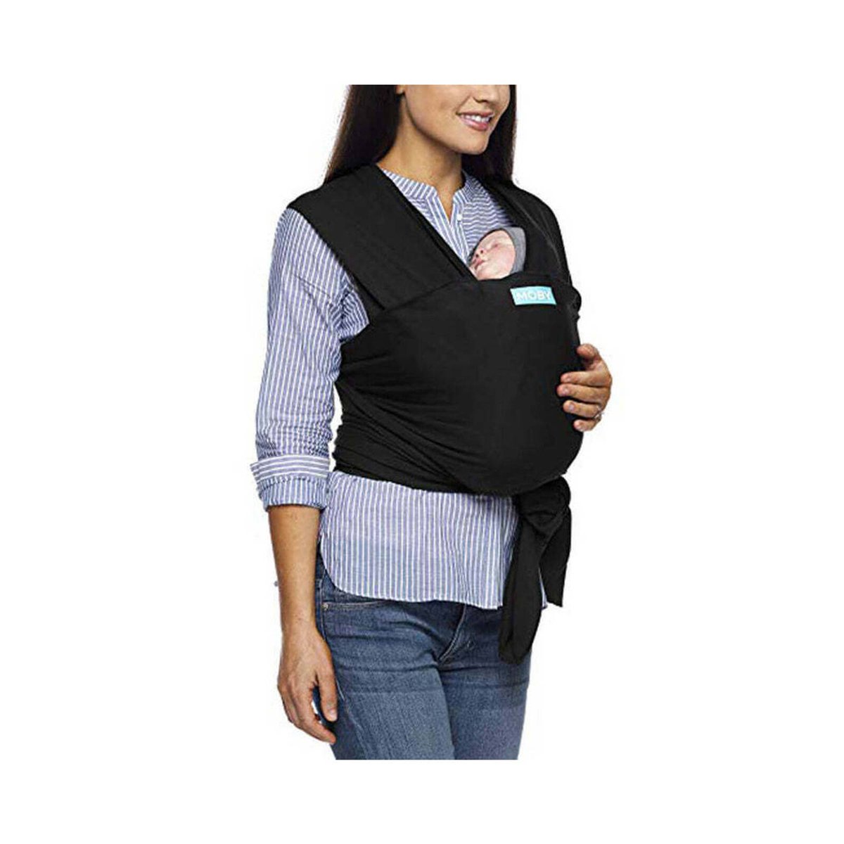 Moby Evolution Wrap Baby Viscose Body Carrier - Black - Bunnings Australia