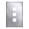 HPM LINEA 3 Gang Coverplate - Matt Silver - Bunnings Australia