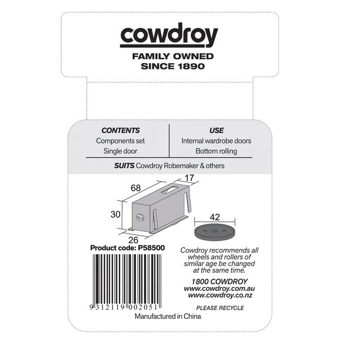 Cowdroy Track Access Robemaker Components Pack - Bunnings Australia