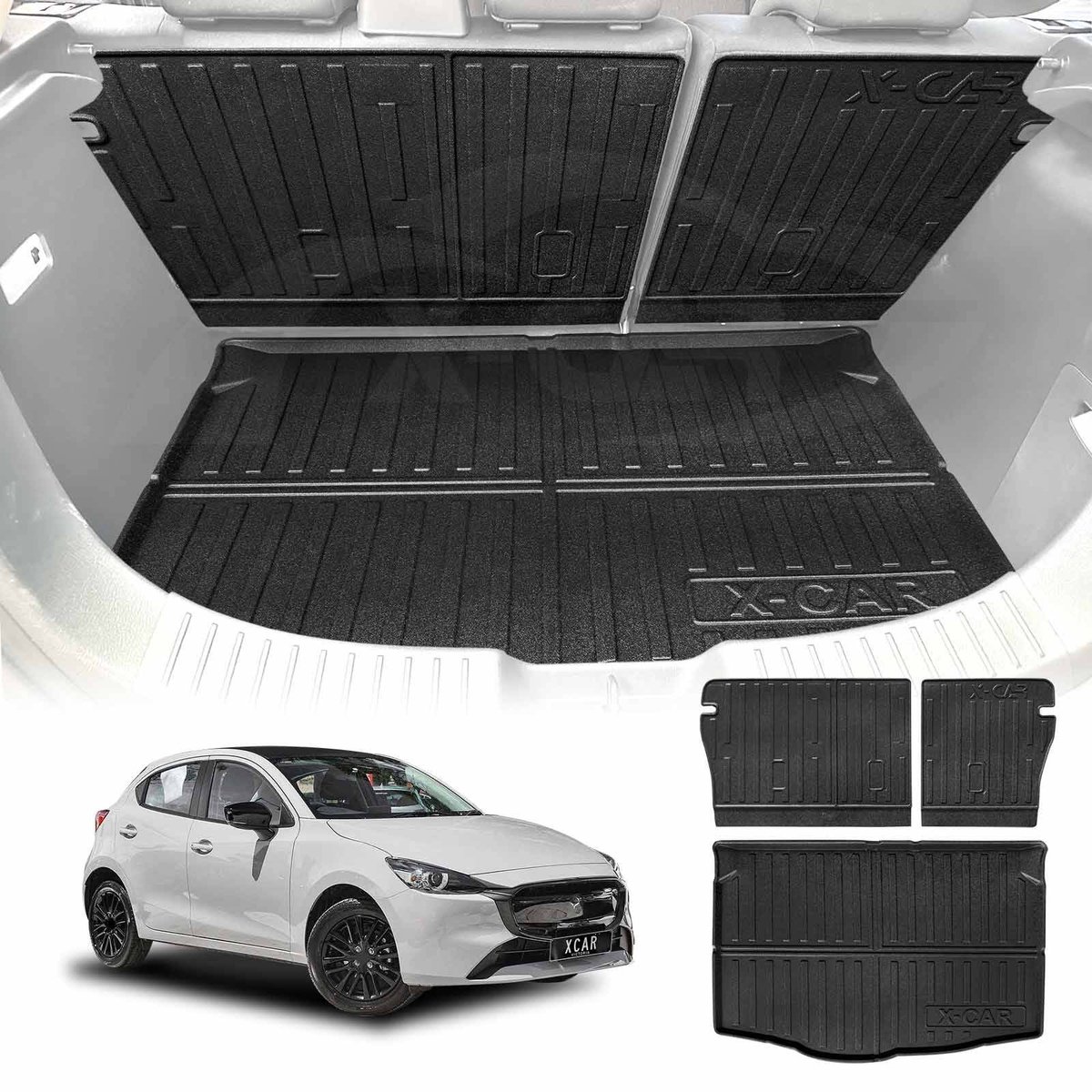 Boot Liner Back Seat Protector for Mazda 2 Hatch 2014-Onwards DJ Series ...