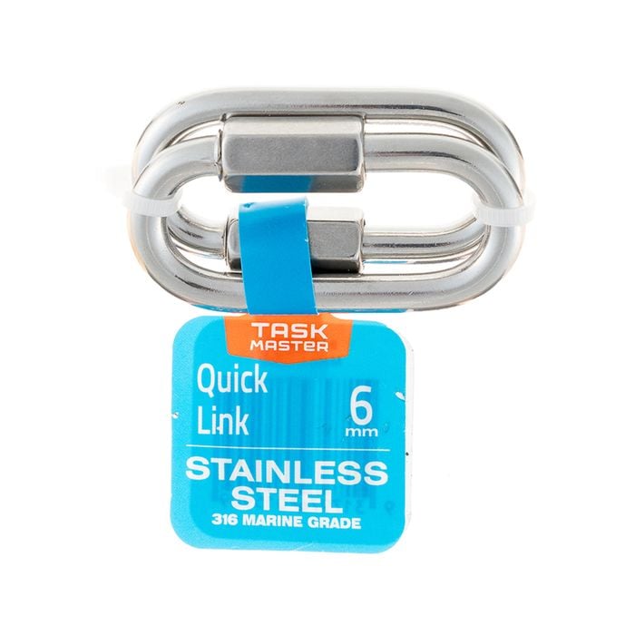 Taskmaster 6mm 316 Stainless Steel Quick Link - 2 Pack - Bunnings Australia