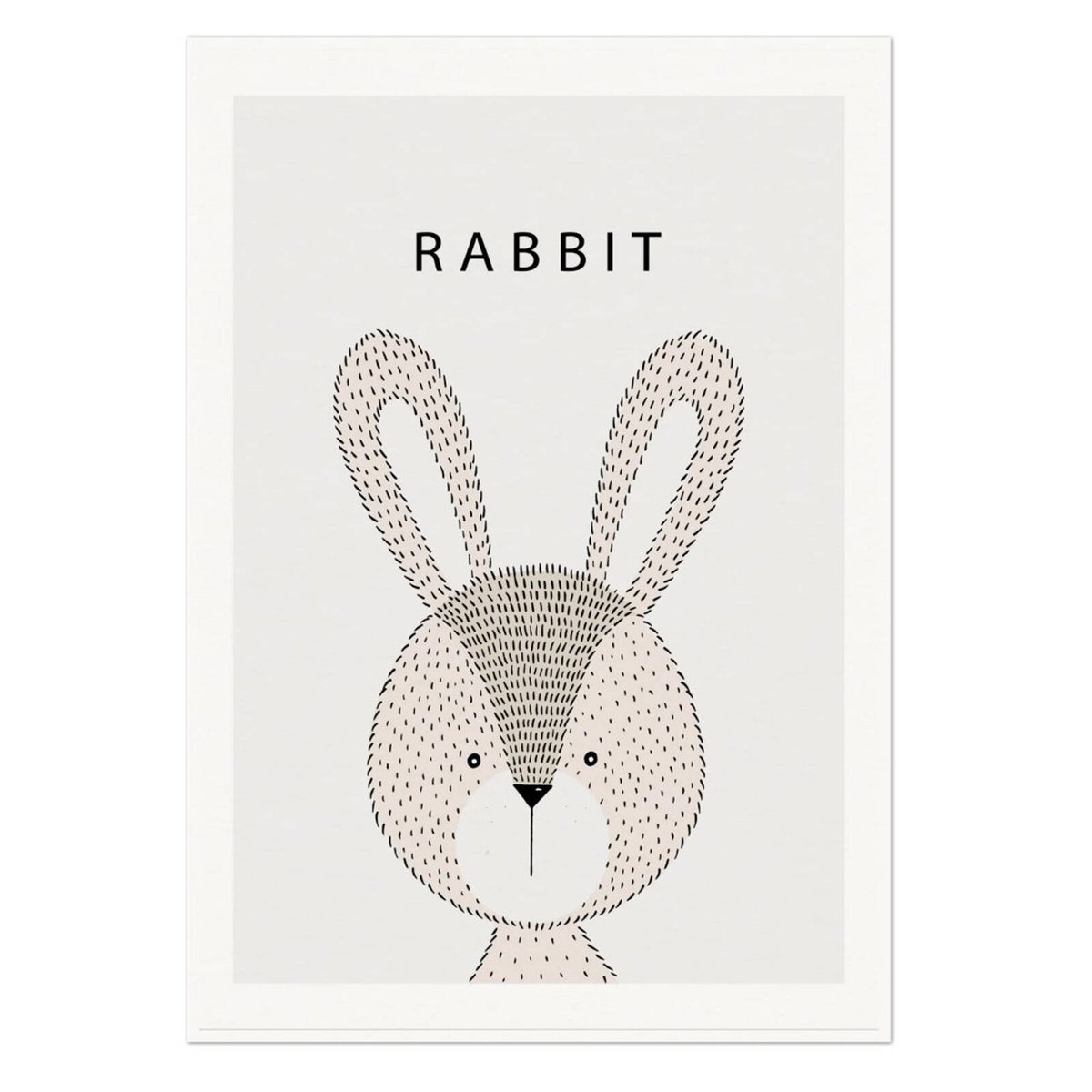 Galrie Charming Minimalist Rabbit Art Print for Modern Decor, Poster ...