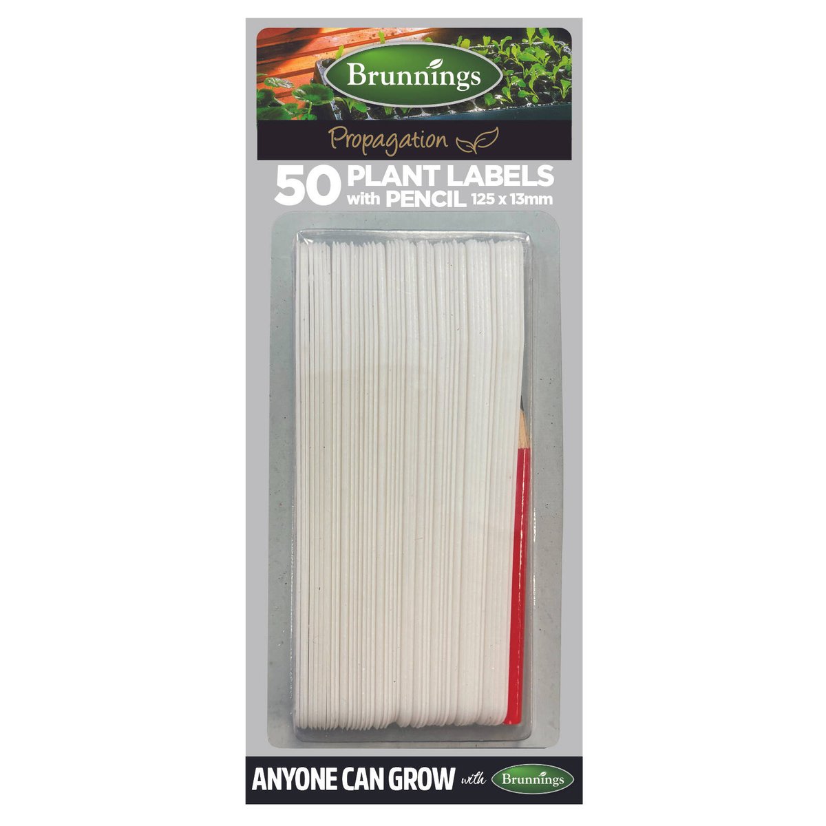 Brunnings 125 x 13mm Plant Labels With Pencil - 50 Pack - Bunnings ...