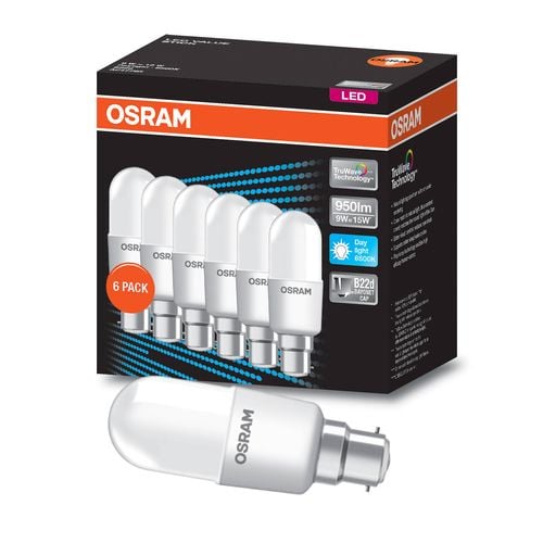 Osram Globe Led Stick 9W BC DL 6PK - Bunnings New Zealand