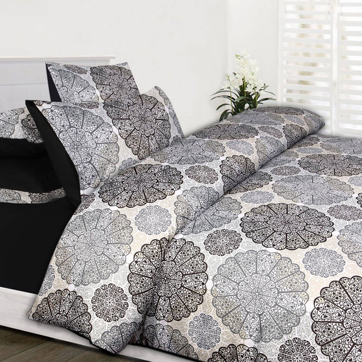 Big Sleep Jake Black Quilt Cover Set Single - Bunnings Australia