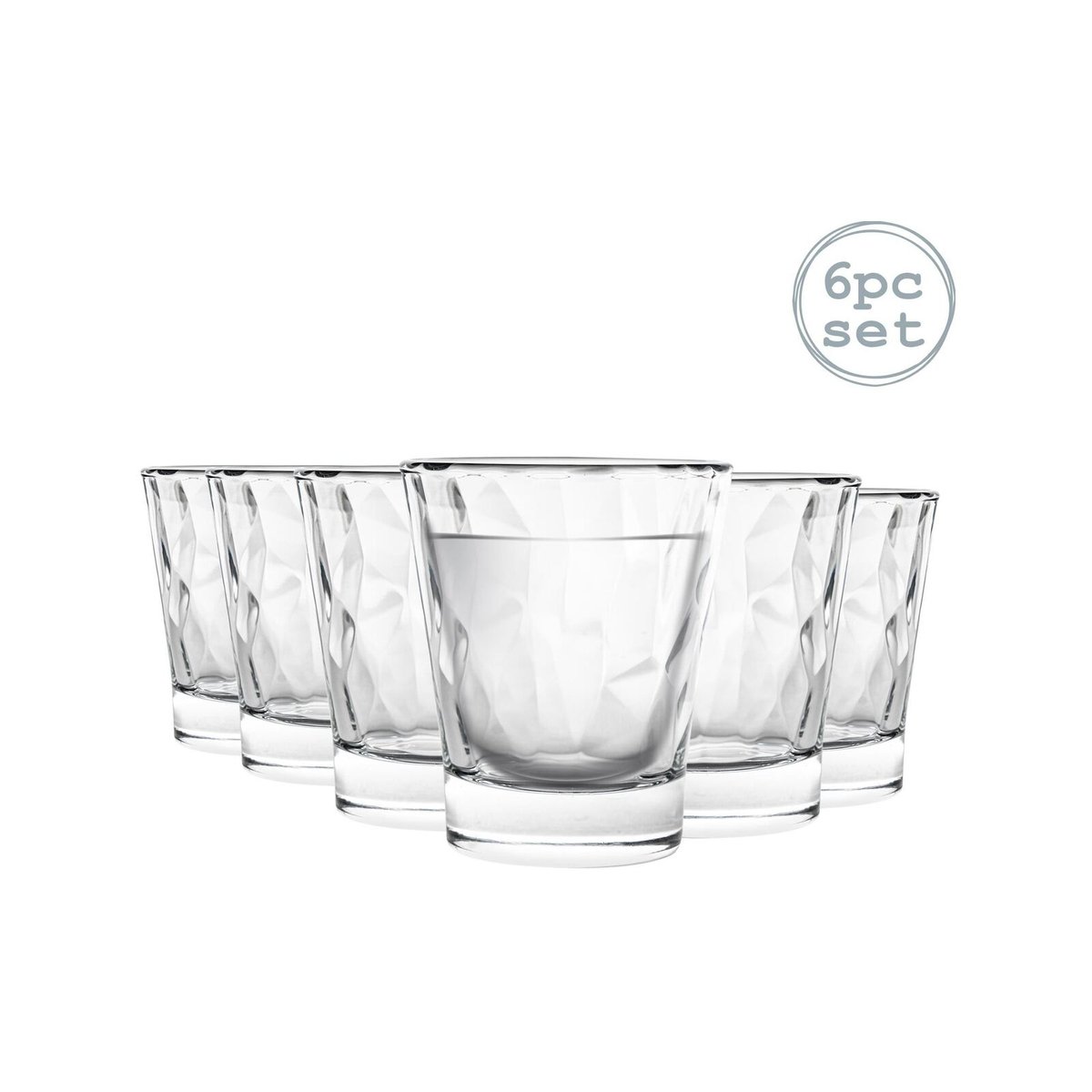 Bormioli Rocco Diamond Dimpled Clear Shot Glasses - 80ml - Pack of 6 ...