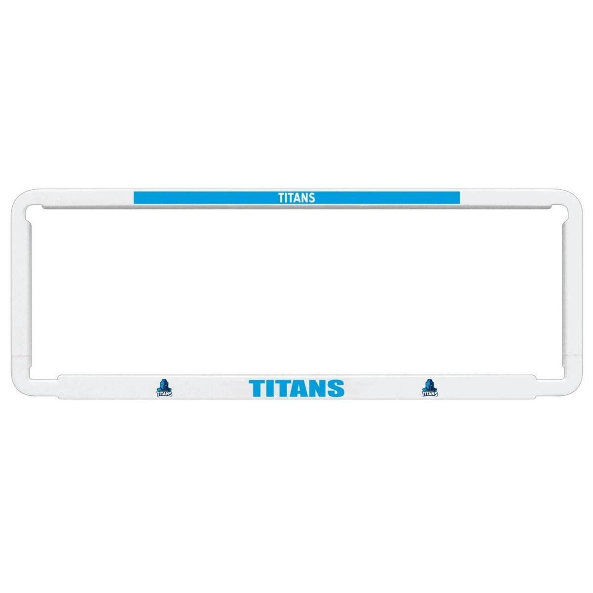 1x OFFICIAL NRL Gold Coast Titans Car Number Plate Frame Cover Surround ...