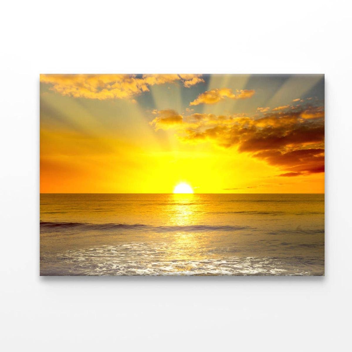 Sunset In Sea Print 100% Australian Made 50 x 40cm (Acrylic) - Bunnings ...