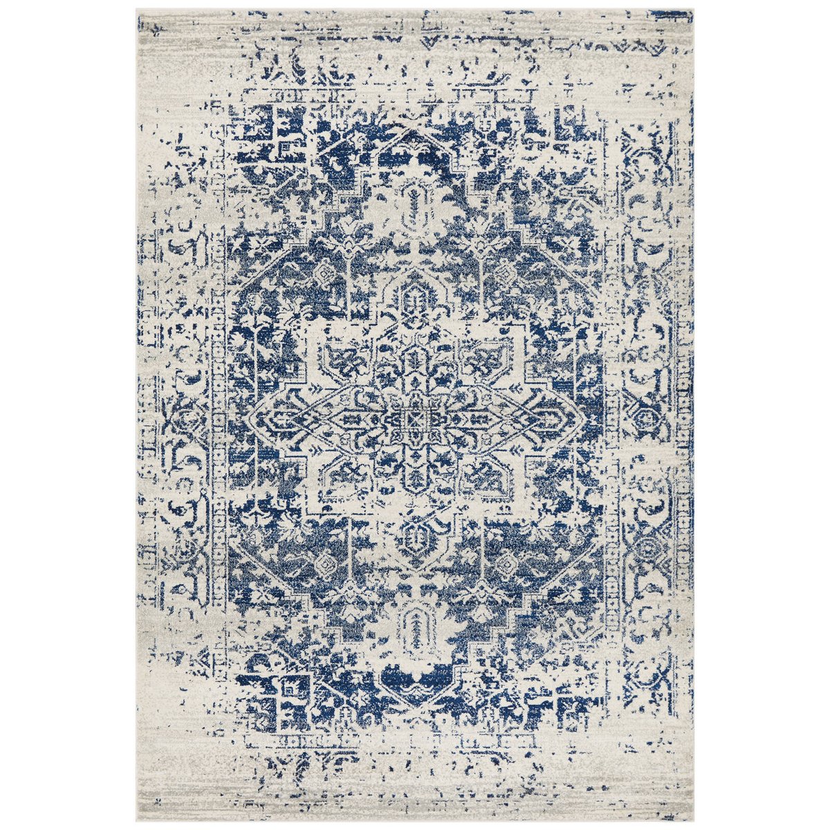 Sense 253 White Navy 290X200Cm Rug - Bunnings Australia