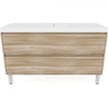Forme Razor 1200mm Freestanding Vanity With Polymarble Top - Walnut ...