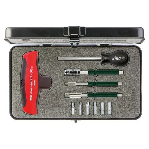 Wiha 12 Piece T-Handle Torque Screwdriver Set TorqueVario-S T 5-14 nm ...