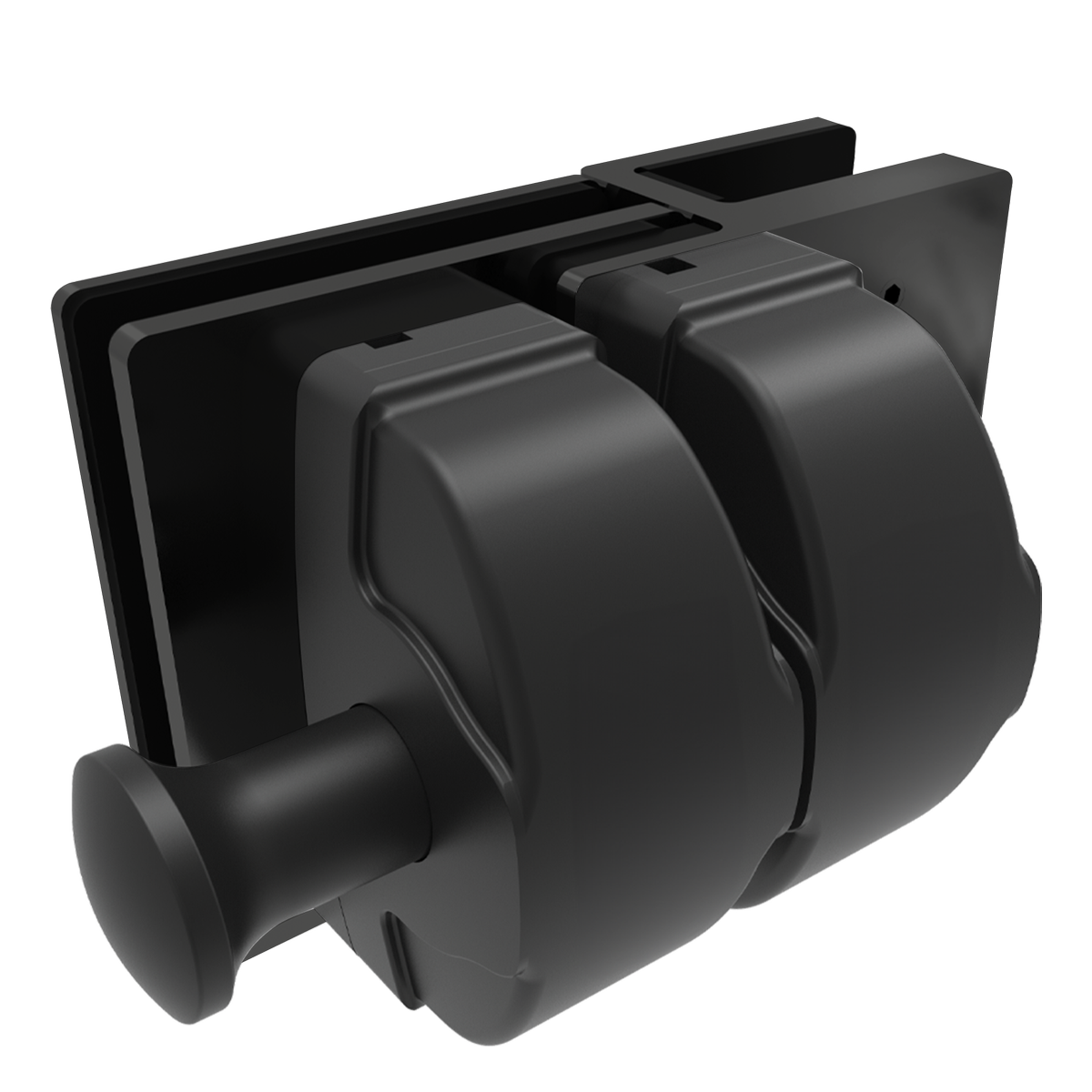 ProtectorAl 126 x 138 x 105mm Black Poly Glass To Glass Gate Latch ...