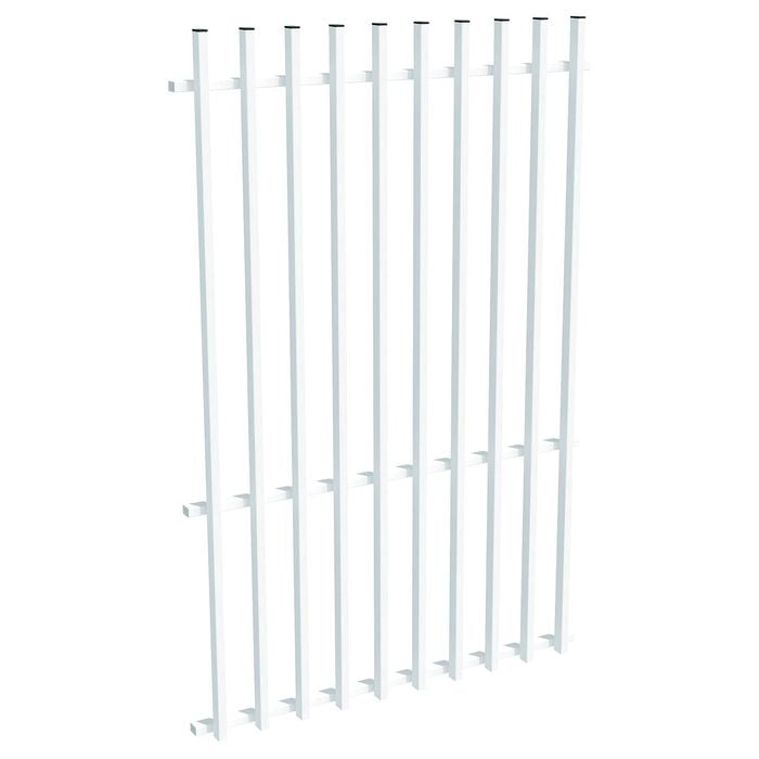 ProtectorAl 0350-1200W x 1800H Pearl White Aluminium Batten Pool Fence ...