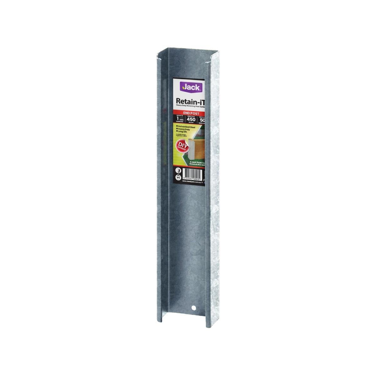 Jack 50 x 450mm Galvanised Steel Retain It Sleeper Upright End Post ...