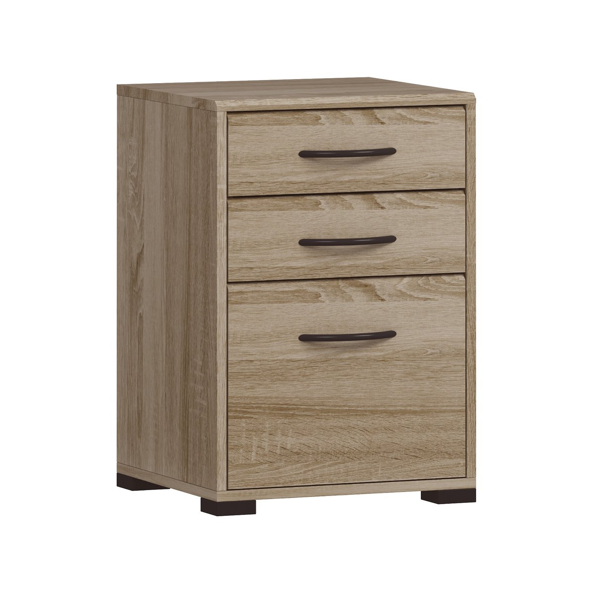 Practa 3 Drawer Filing Cabinet Oak - Bunnings Australia
