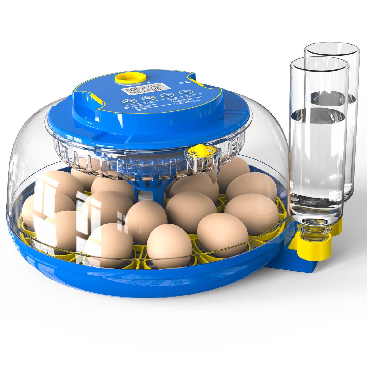 Advwin 18 Egg Incubator Automatic Egg Turner Two egg plates Egg Candler ...
