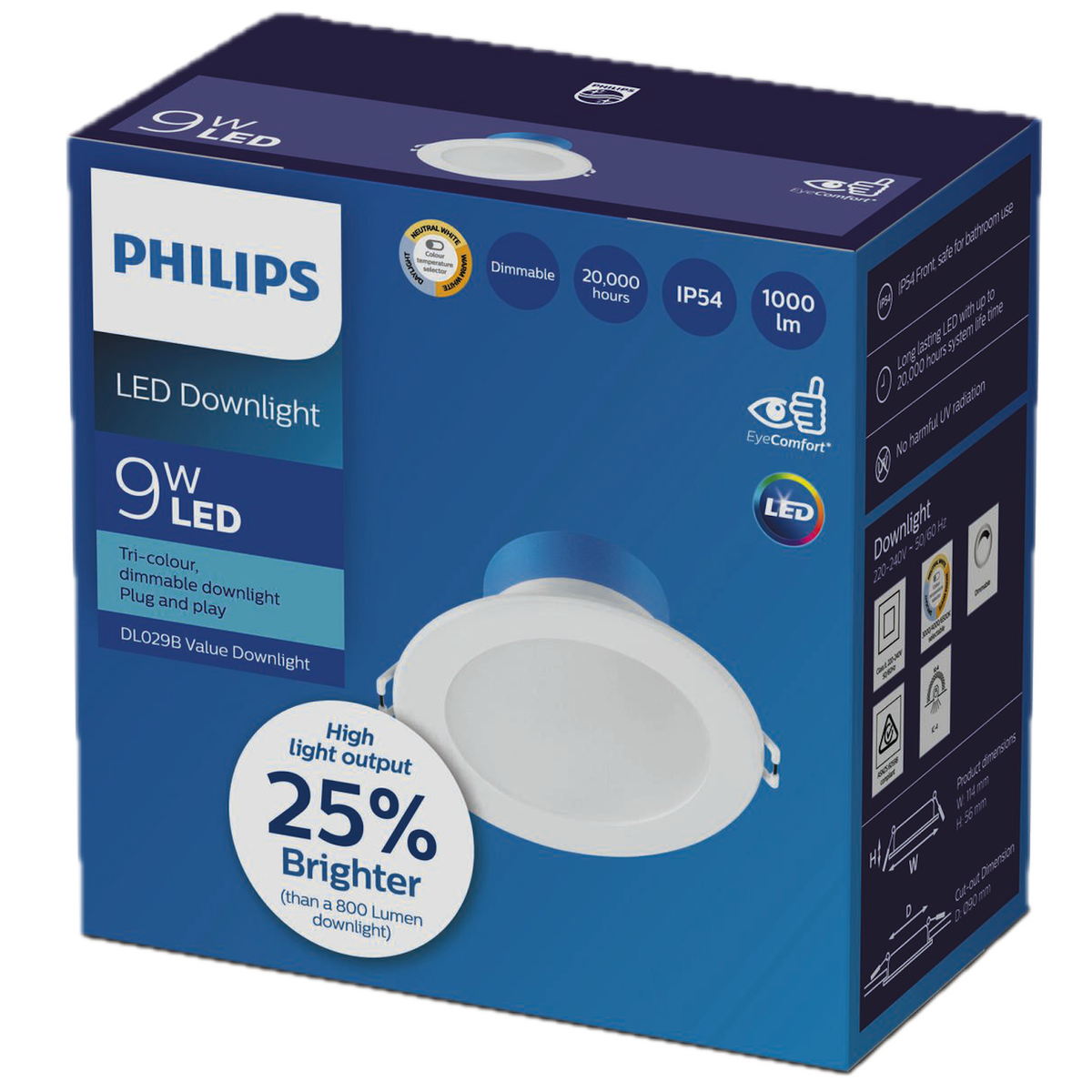 Philips Down Light LED 1000Lm CCT 9W Downlight - Bunnings Australia