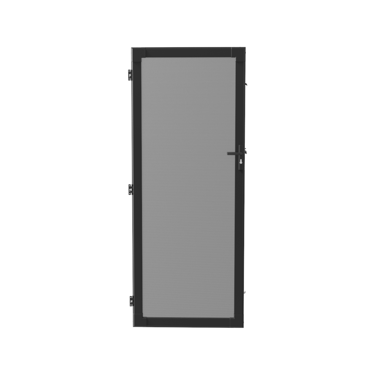 Adjusta-Fit 800-850 x 2000-2050mm Black Left Hinge Adjustable Aluminium ...