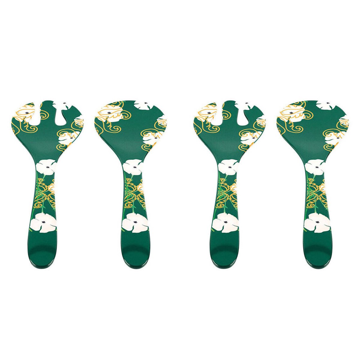 2x 2pc Guzzini Salad Servers Spoon Fork Serving Utensil Set 28cm Green ...