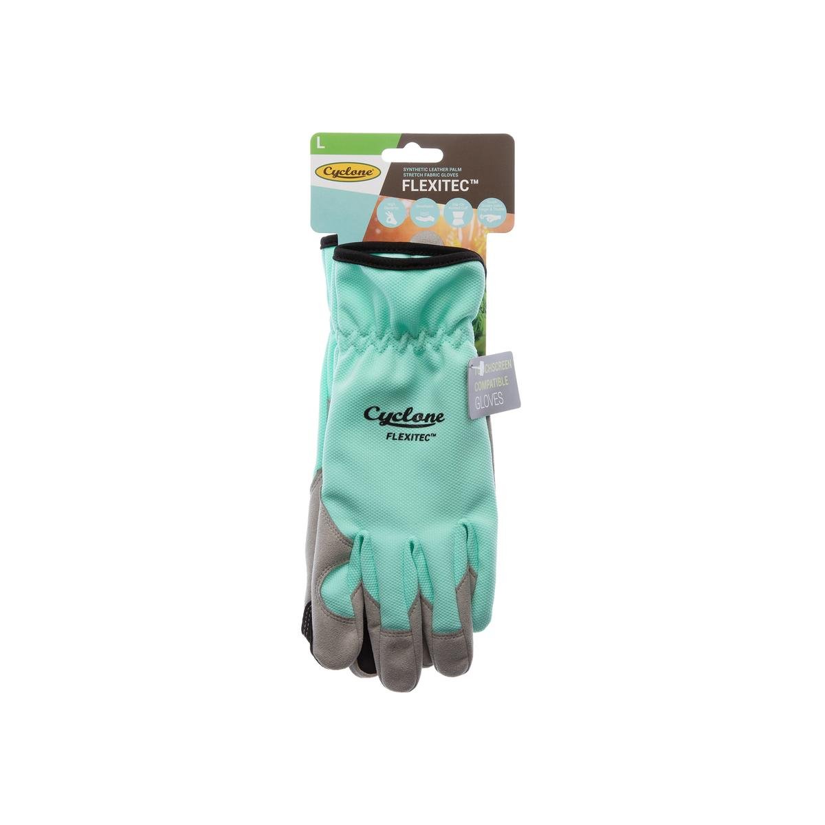 Cyclone Large Teal Flexitec Garden Gloves - Bunnings New Zealand