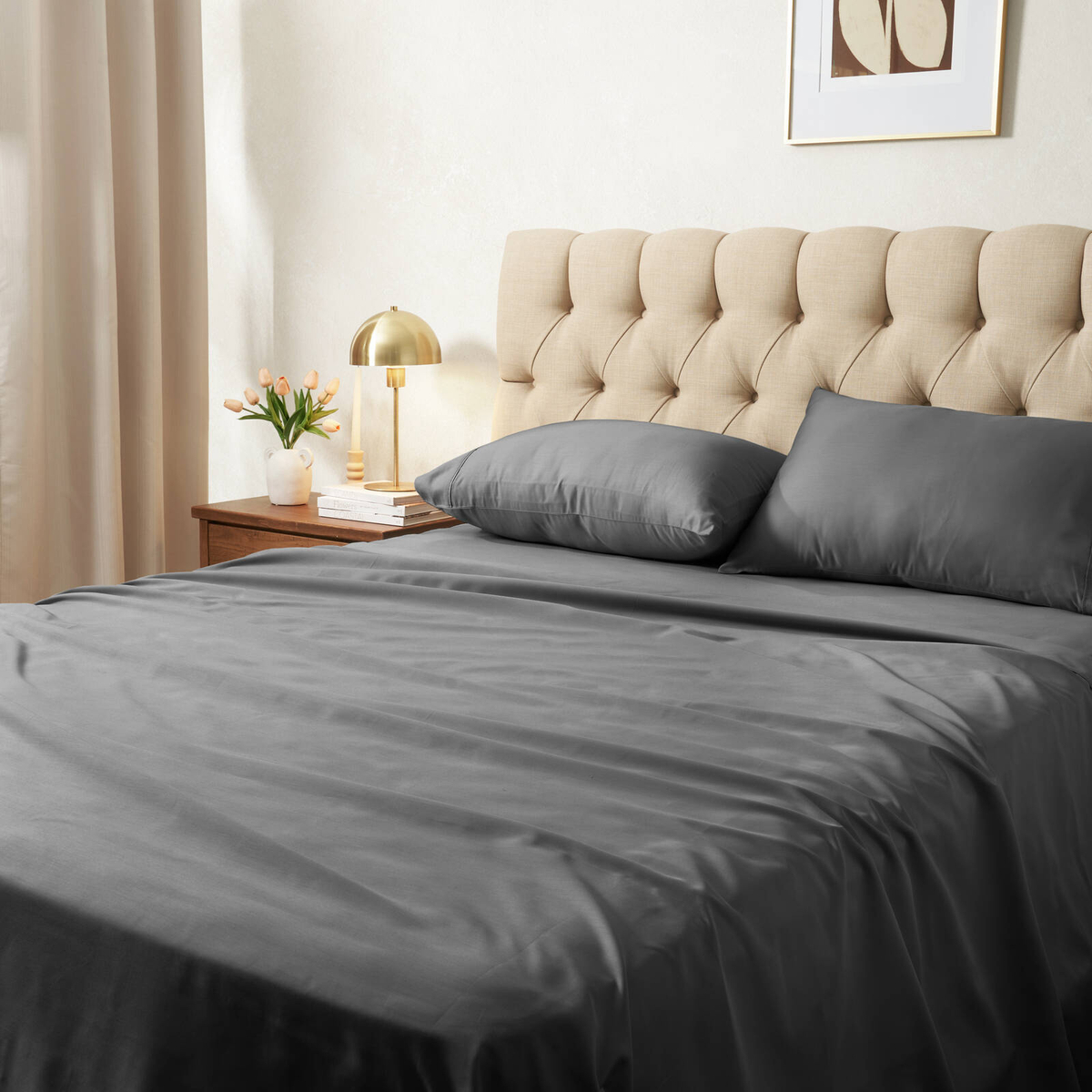 Sheraton Luxury – 1200 Thread Count Cotton Rich Dusk Grey Queen Sheet ...