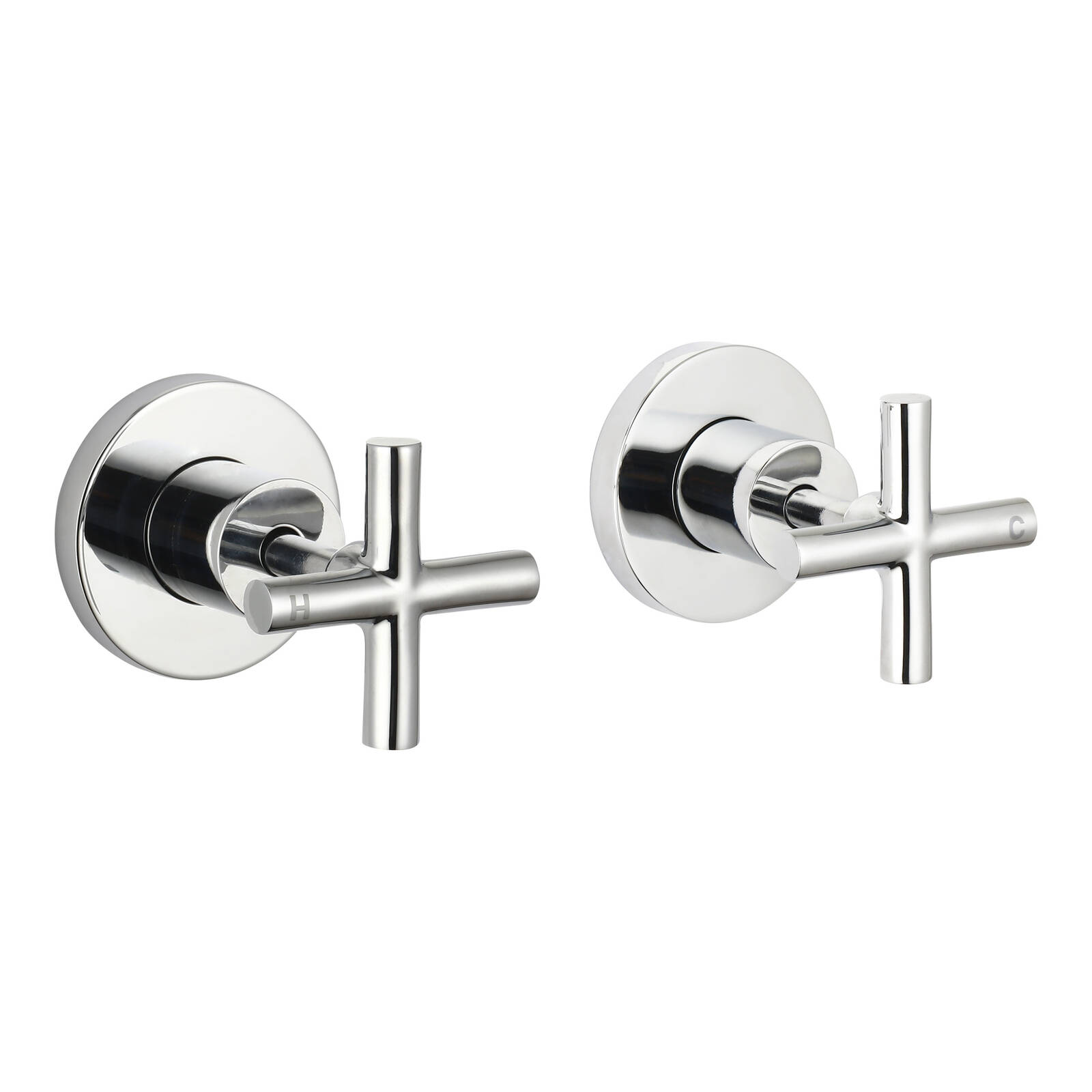 Resonance Chrome 1/2 Turn Cross Handle Wall Top Assembly Set | Mondella