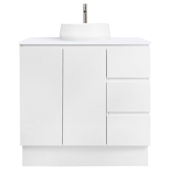 CIBO 900mm White Nordic Full Height Bathroom Vanity With White Matte ...