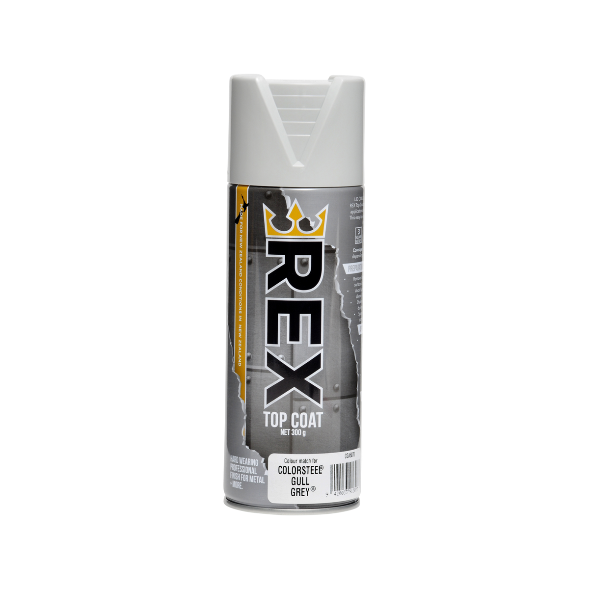 Rex 300g Metal Spray Paints - CS Gull Grey - Bunnings New Zealand