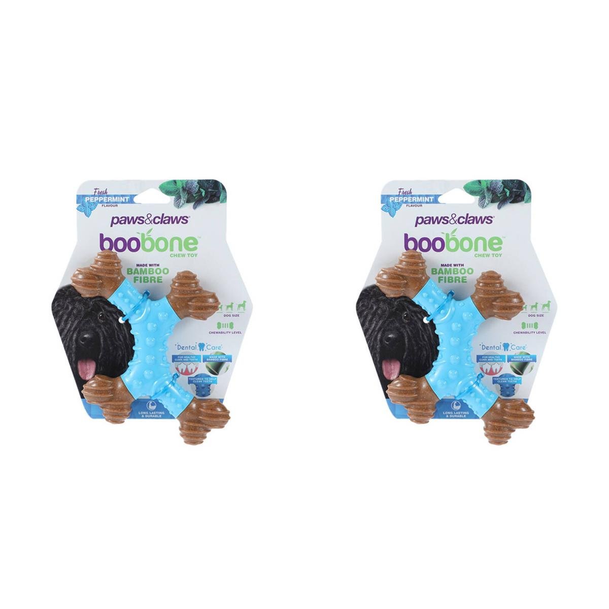 2x Paws & Claws BooBone 4 Way Dental Bone - Peppermint - Bunnings Australia