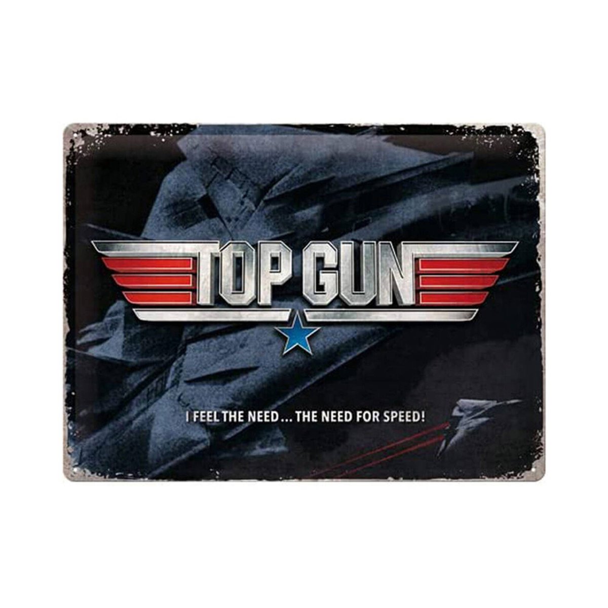 Nostalgic-Art Large Metal Plaque/Sign Top Gun The Need For Speed ...