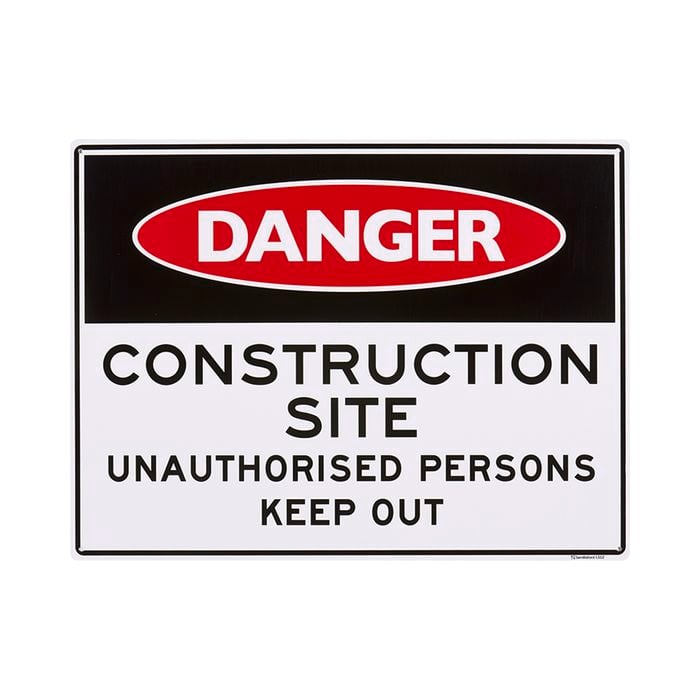 Sandleford 450 x 600mm Construction Site Plastic Sign - Bunnings Australia