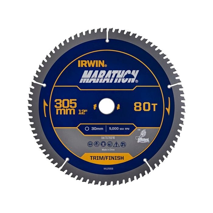 IRWIN 305mm 80T Marathon Circular Saw Blade - Bunnings Australia