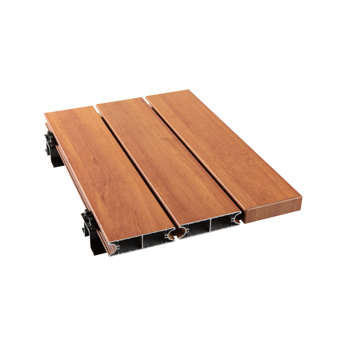 DECO 94 x 25mm 6.5m Silky Oak DecoDeck Aluminium Decking System ...