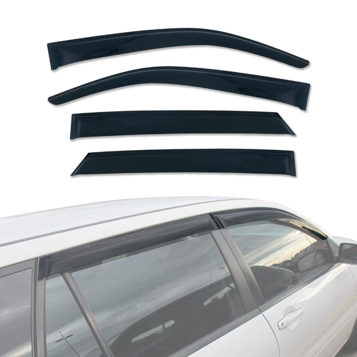 AUSGO Weather Shields for Mitsubishi Lancer Wagon 2003-2007 ...