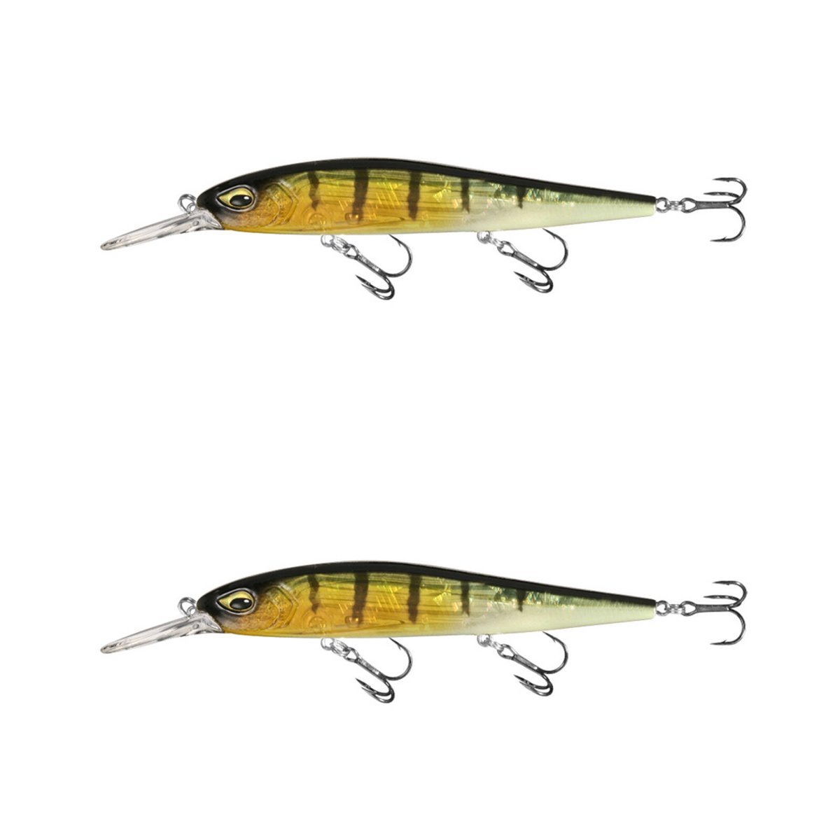 2x 13 Fishing 80mm Whipper Snapper Jerkbait Fishing Lures - Clear Perch ...