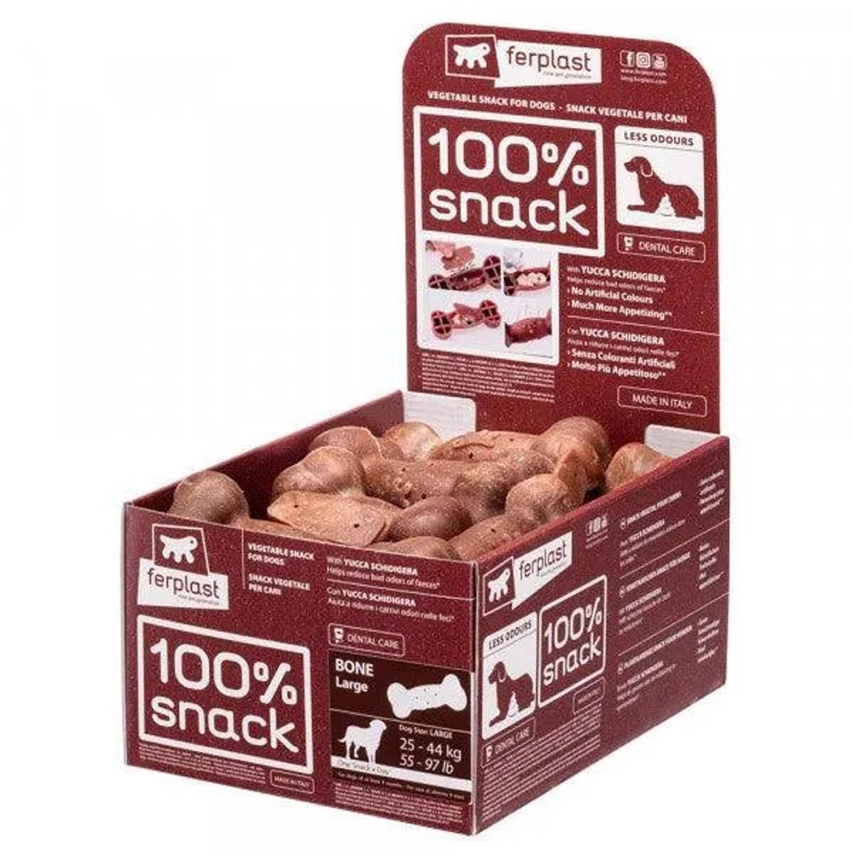 100% Snack Dog Bone Large (20) - Bunnings Australia